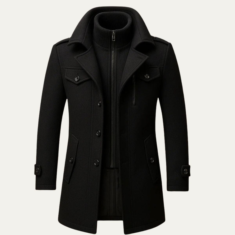 Westminster Warm Coat For Men Classic British Overcoat With Tailored F ...