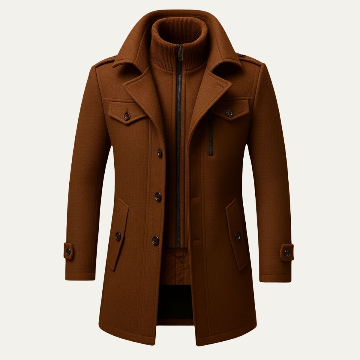 Westminster Warm Coat For Men Classic British Overcoat With Tailored F ...