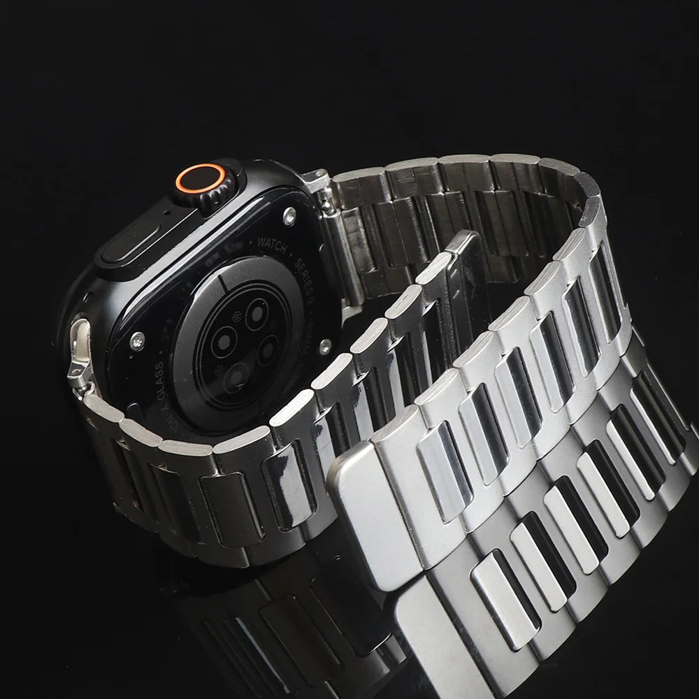 Pinnacle Stainless Steel Apple Watch Band Unisex Premium Brushed Finis ...