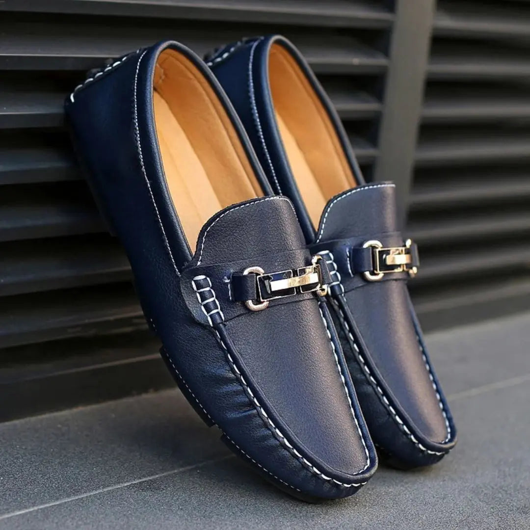 Lorenzo Genuine Leather Loafers For Men All Day Comfort Cushioned Inso ...