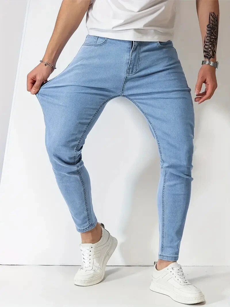 Stretch Slim-Fit Jeans For Men With All Day Flexible Comfort And Tear ...