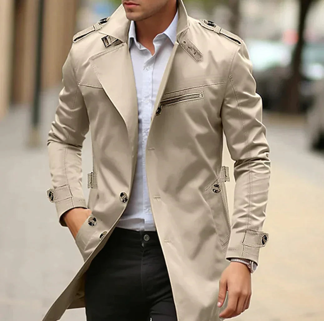 Said Long Coat For Men Urban Elegance Modern Style Tailored Outerwear ...